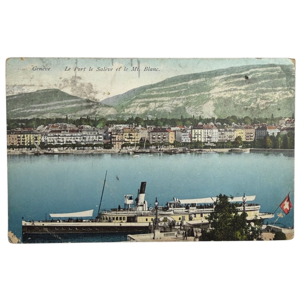 Почтовая открытка "Женева" 1910-1914 гг. Швейцария