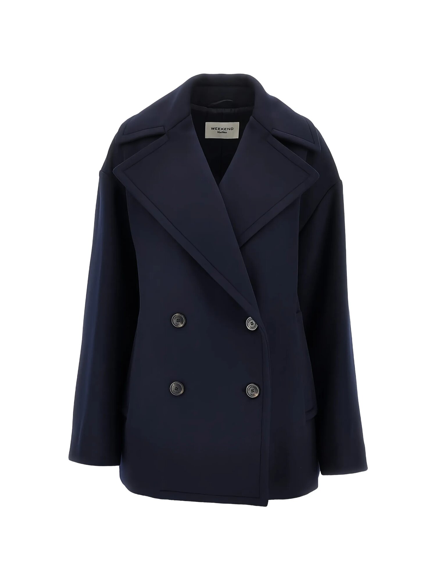 Пальто Double-sided wool double-breasted pea coat - navy