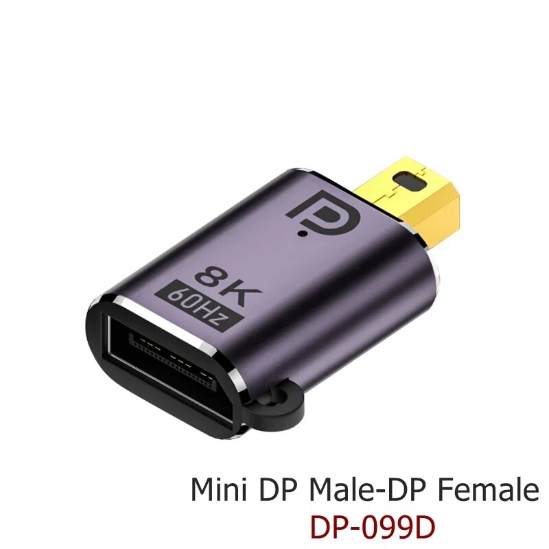 QinMSY адаптер Mini DP to DisplayPort 1.4 для MacBook Pro Mini DP M-DP F