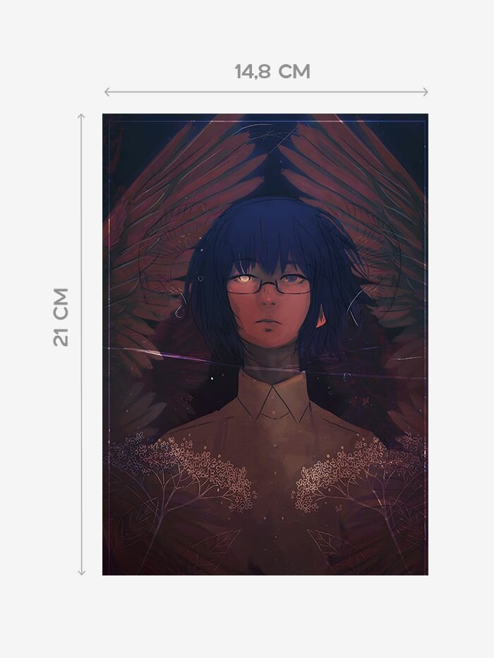 Блокнот А5 Аниме Токийский гуль Tokyo Ghoul, на кольцах, в точку