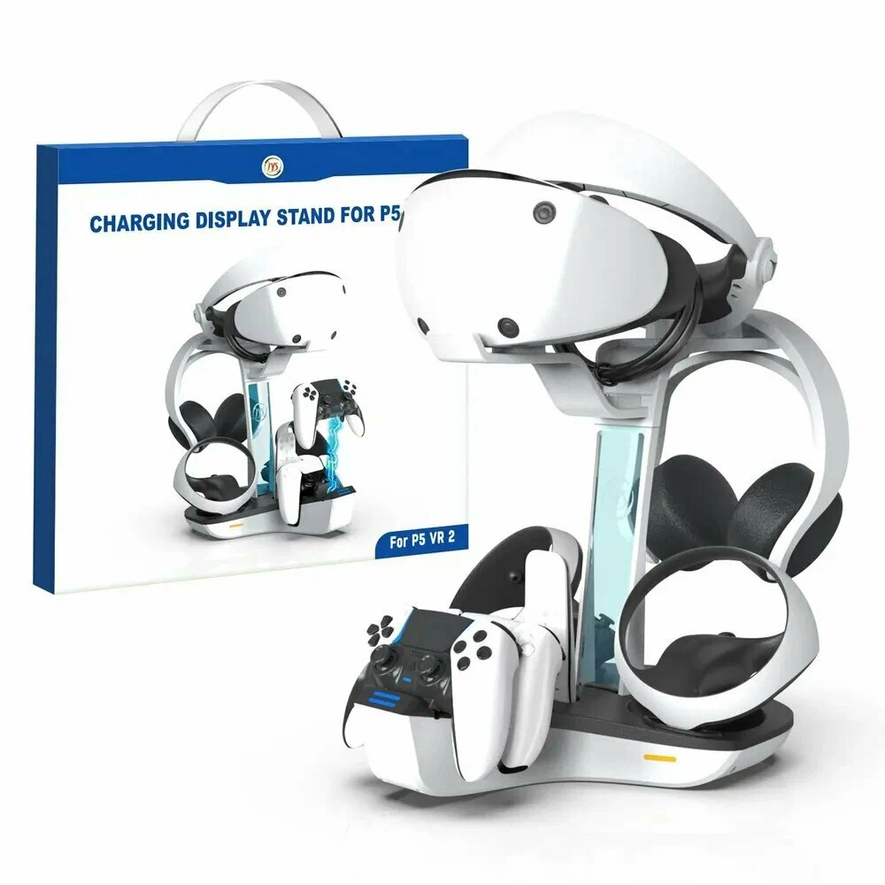 KNOW EASY- Универсальная док-станция с магнитной зарядкой для контроллеров PS VR 2 и PS5, подставка для хранения консоли PS5