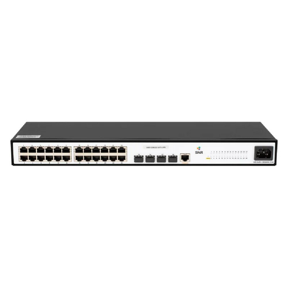 Коммутатор SNR-S2982G-24TE-UPS SNR Веб-интерфейс 28 портов 1000 Мбит/сек