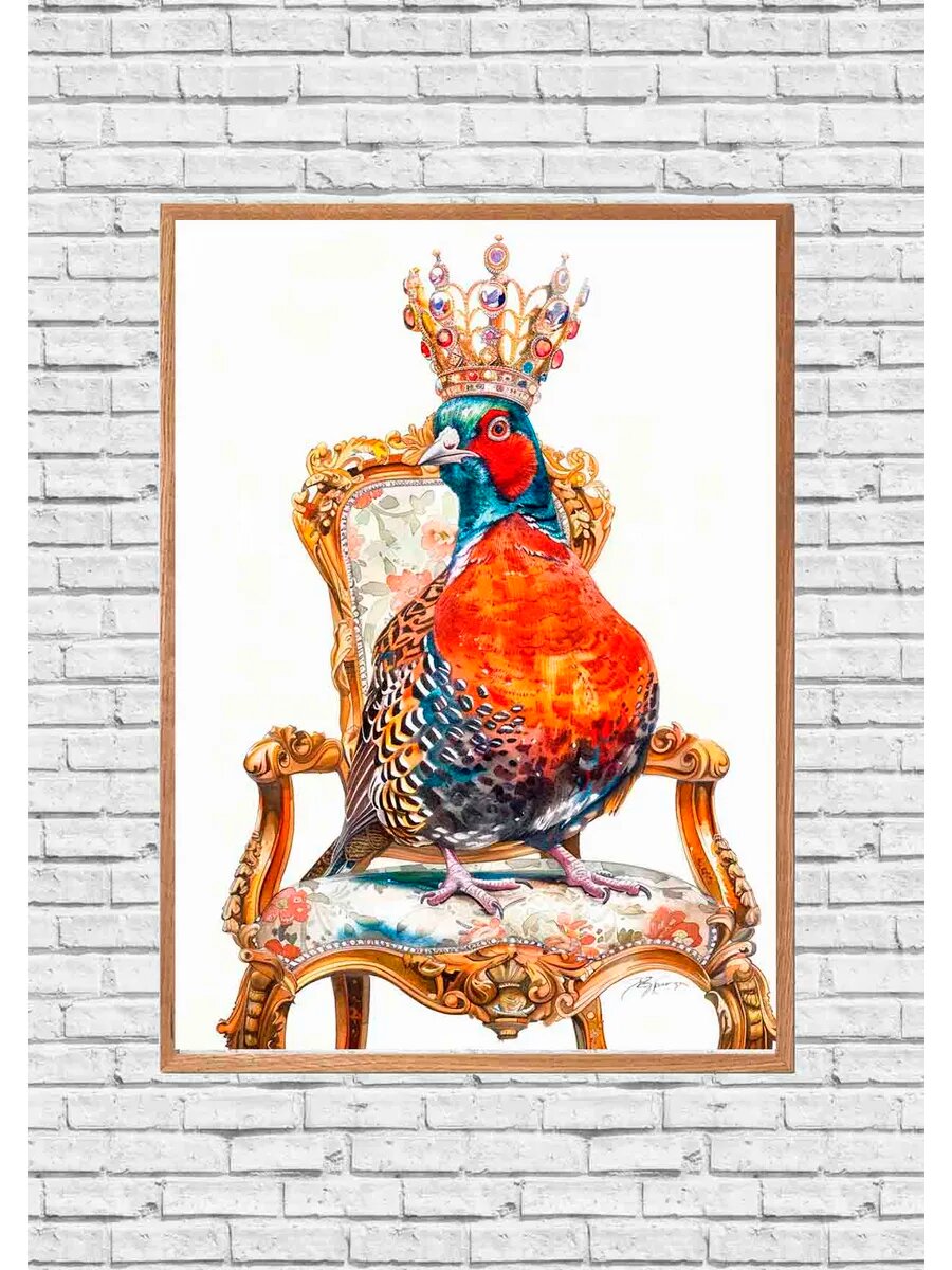 Птица-куропатка Английский король 2, Плакат 30x42см