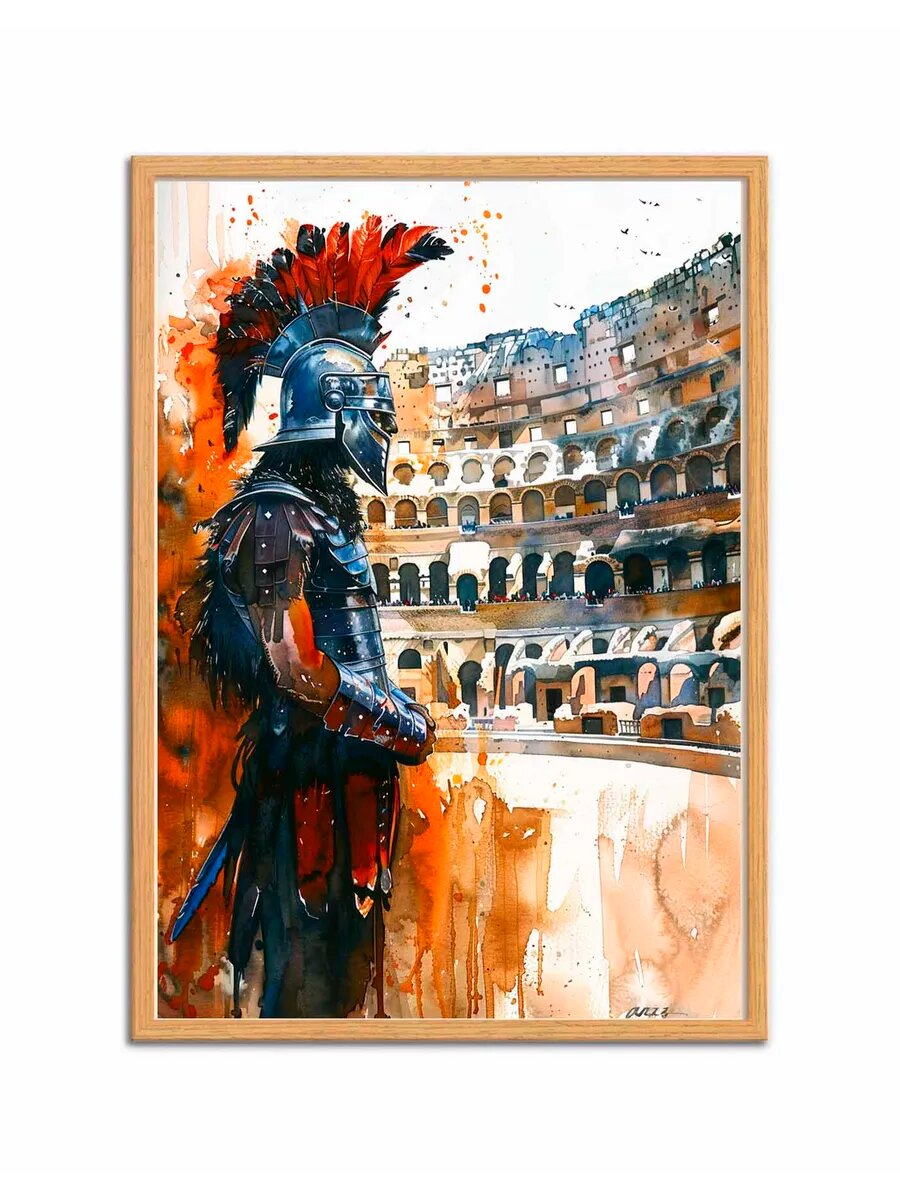 Сорока-птица-гладиатор 5, Плакат 30x42см