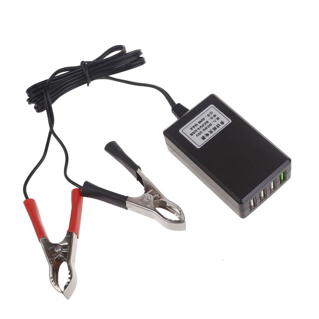 Переносной преобразователь 12В/24В в 5В с 4 портами USB, Тип А