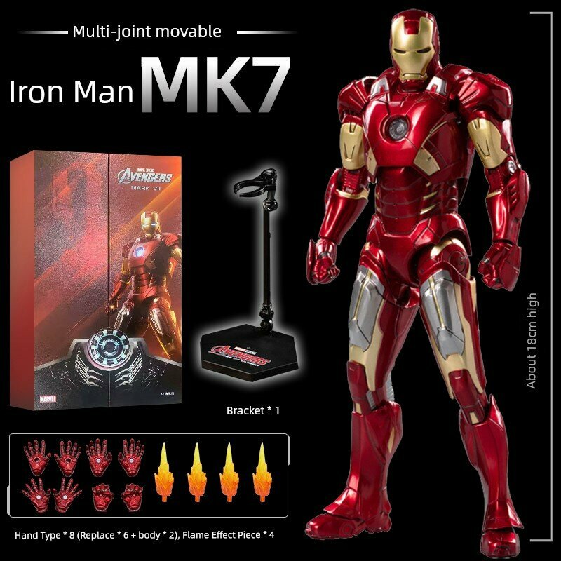Marvel Avengers Железный Человек МК7 Актион Фигурка Коллекционная Модель с Основанием