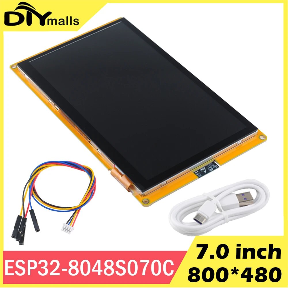Умный дисплей ESP32-S3 7 ", экран 7,0 дюйма, RGB, емкостный сенсорный экран 8M, PSRAM, 16M, вспышка