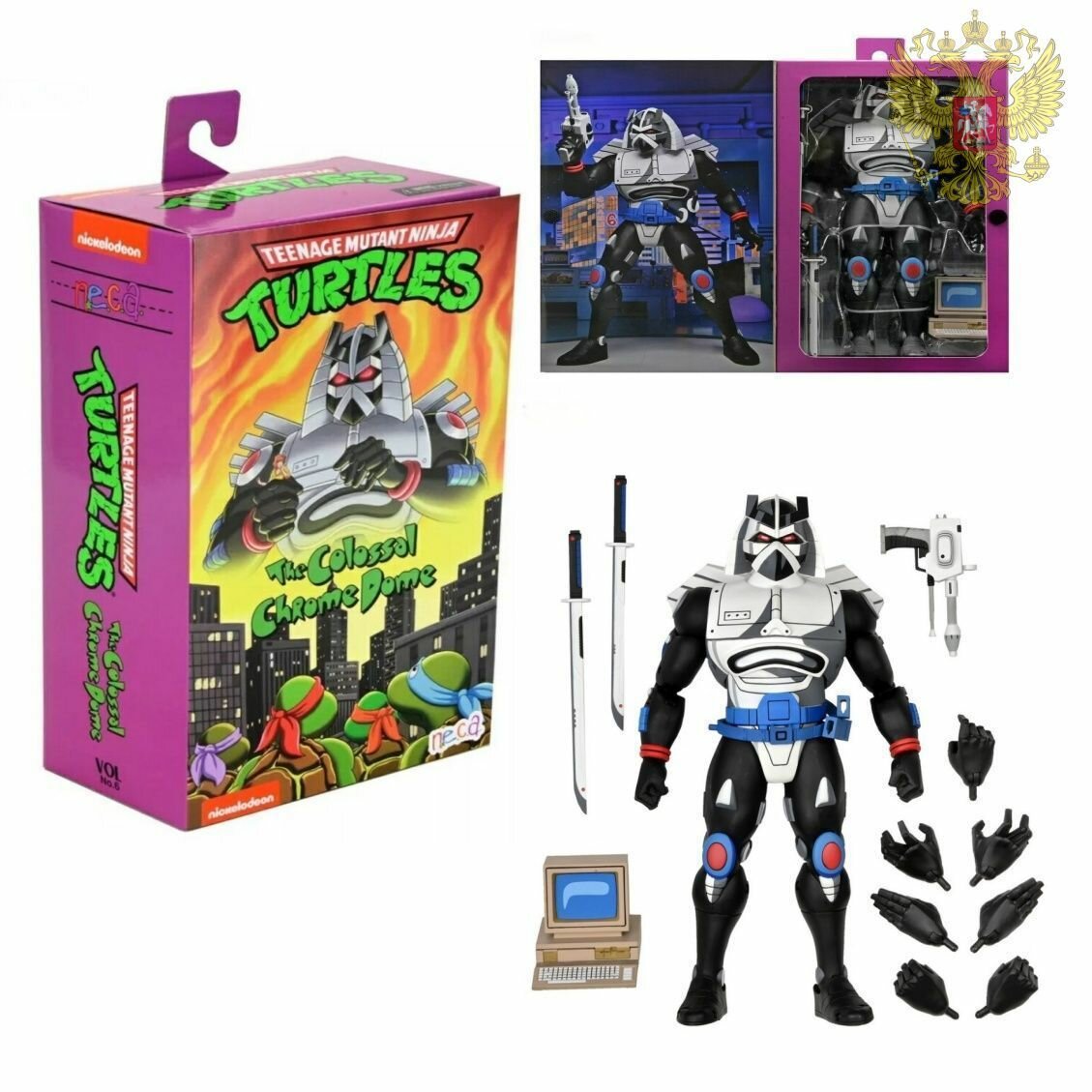 Фигурки NECA, Мультсериал "Черепашки-ниндзя": Фараон, подвижная модель в 10-дюймовом масштабе