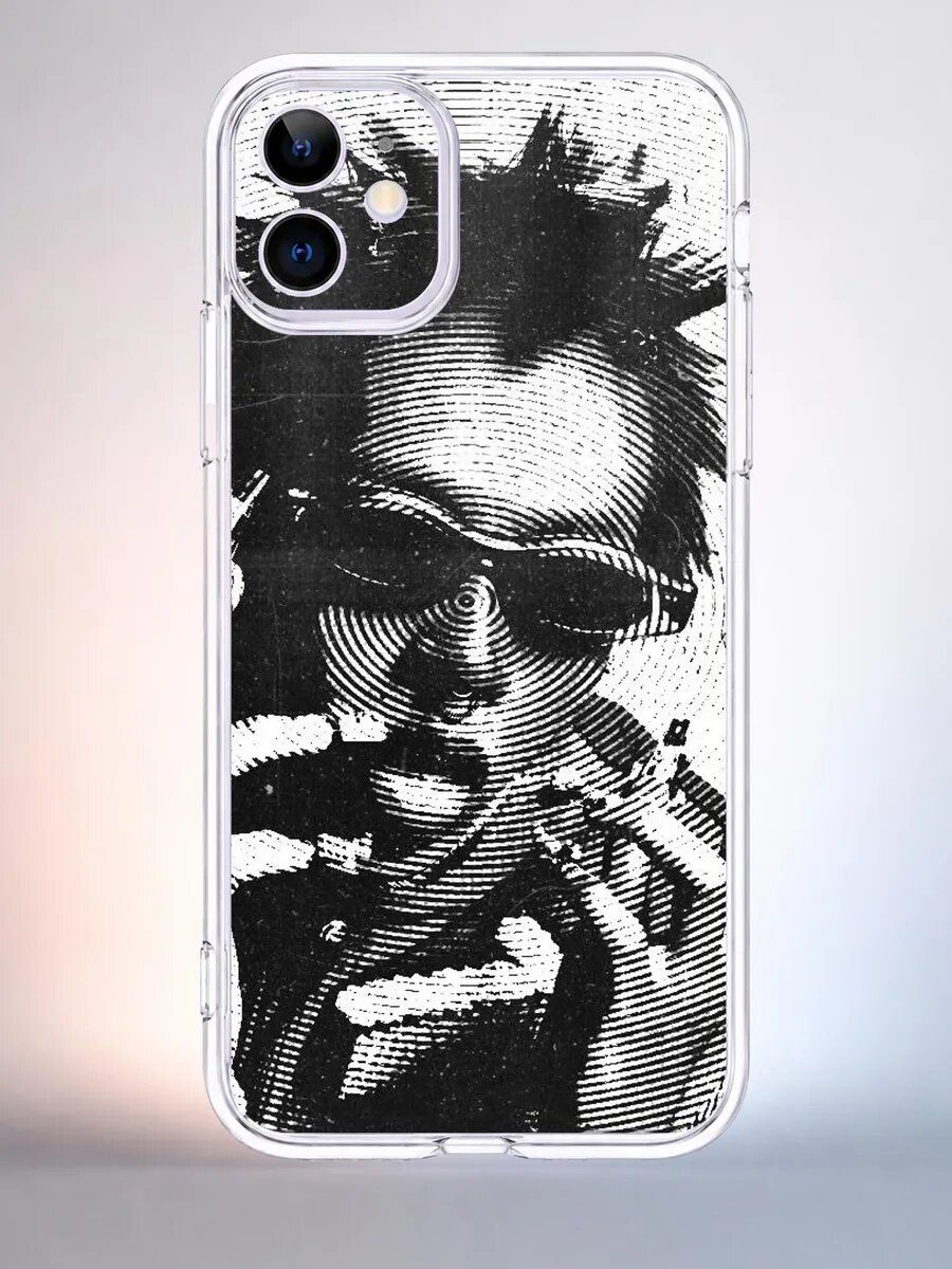 Чехол iPhone 11 портрет мужчины Y2K Indie Sleaze