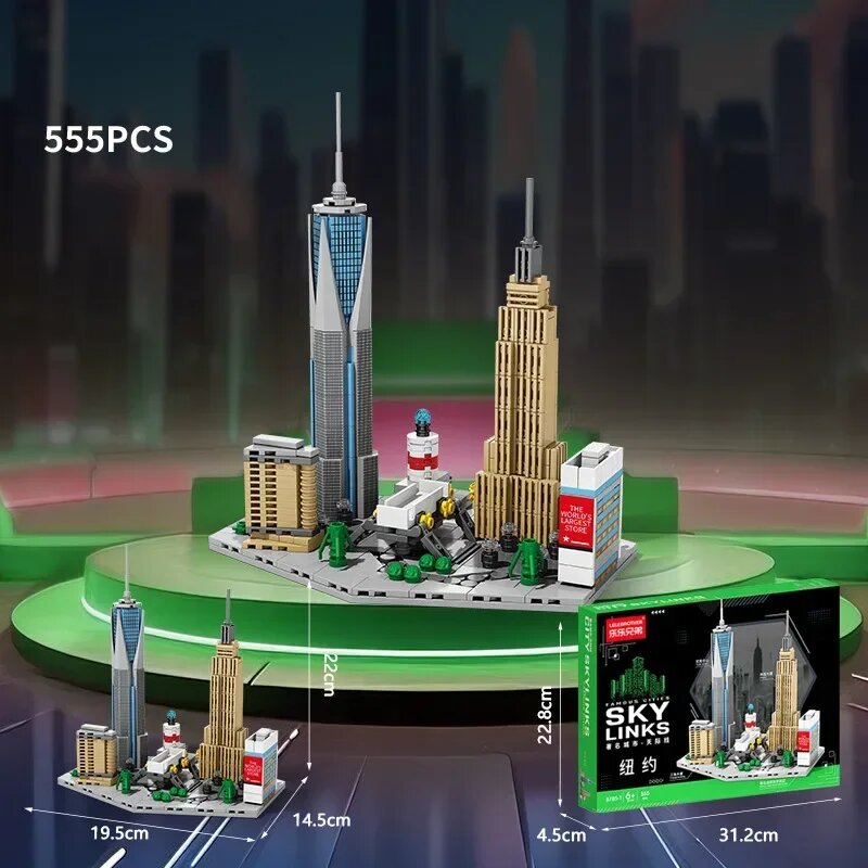 Конструктор архитектурных достопримечательностей New York Paris Dubai No Box, 8785-1