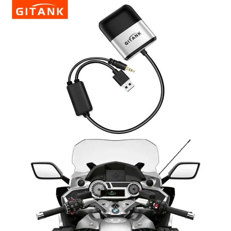 Bluetooth-адаптер GITANK-300M для мотоциклов BMW K1600, K1600GTL, R1200RT, R1250RT с OEM USB/AUX разъемом