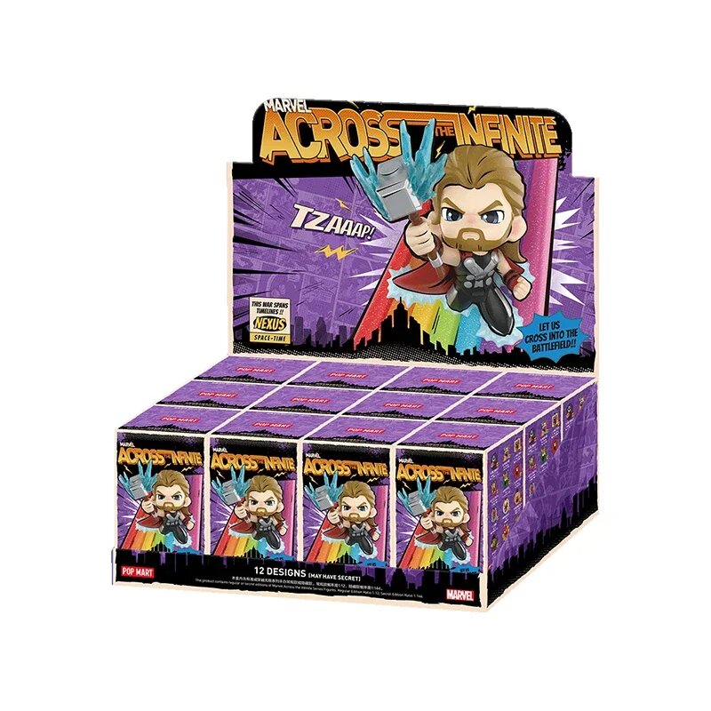 POP MART Marvel Across the Infinite Series фигурки-сюрпризы Фиолетовый, 12 Blind Boxs