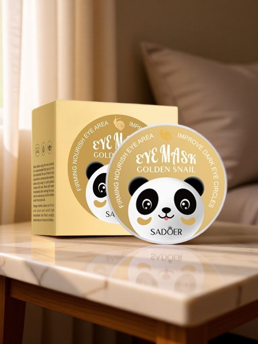 Гидрогелевые патчи для глаз против морщин Золотая улитка Golden Snail Eye Mask Sadoer