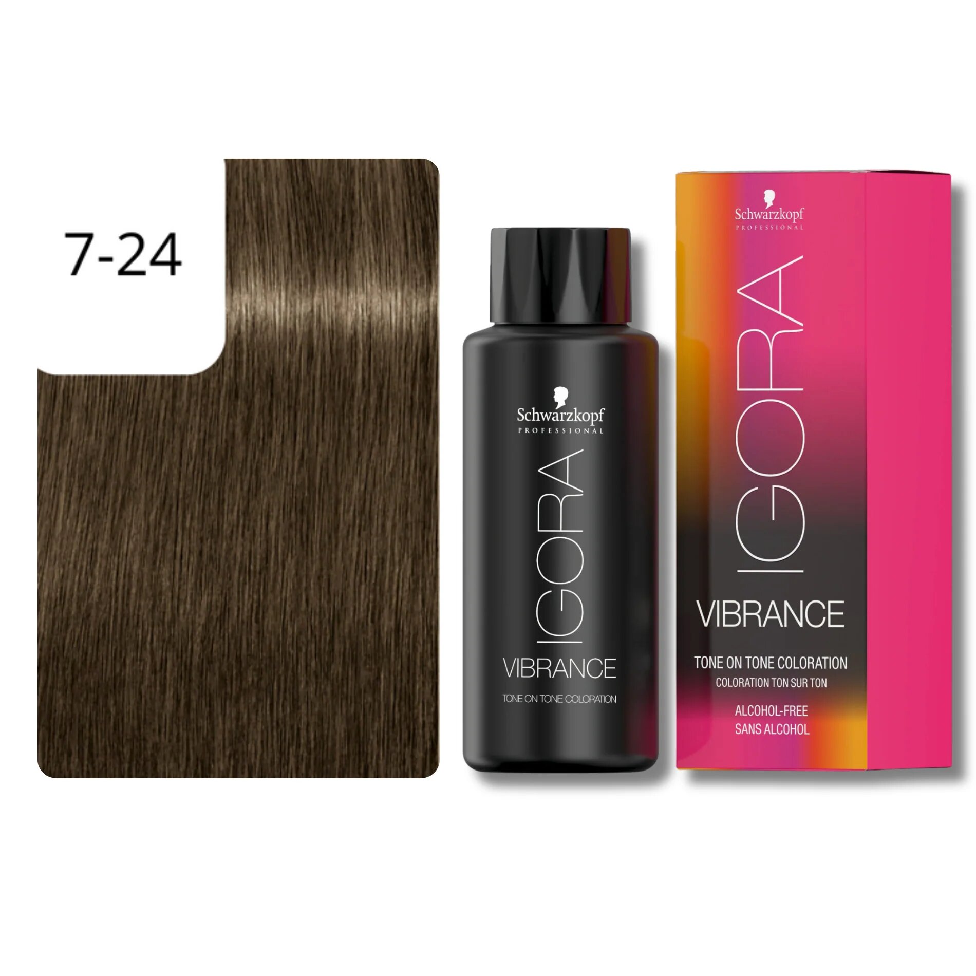 Schwarzkopf IGORA Vibrance 7-24 Средний русый пепельный бежевый Краска для волос 60мл
