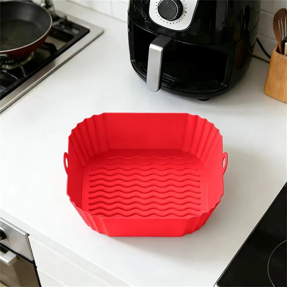 Силиконовые коврики для аэрофритюрницы 4-7 quart Красный, 1pcs Red