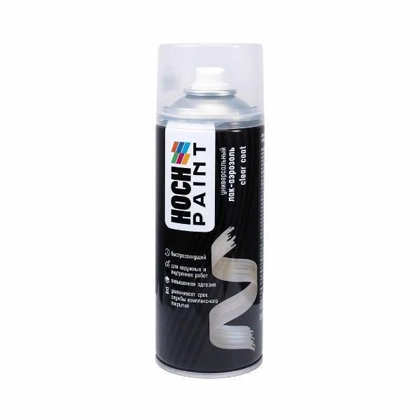 Краска аэрозольная для автомобиля Hoch Paint Лак-аэрозоль Hoch Paint акриловый универсальный, глянцевый 520 мл
