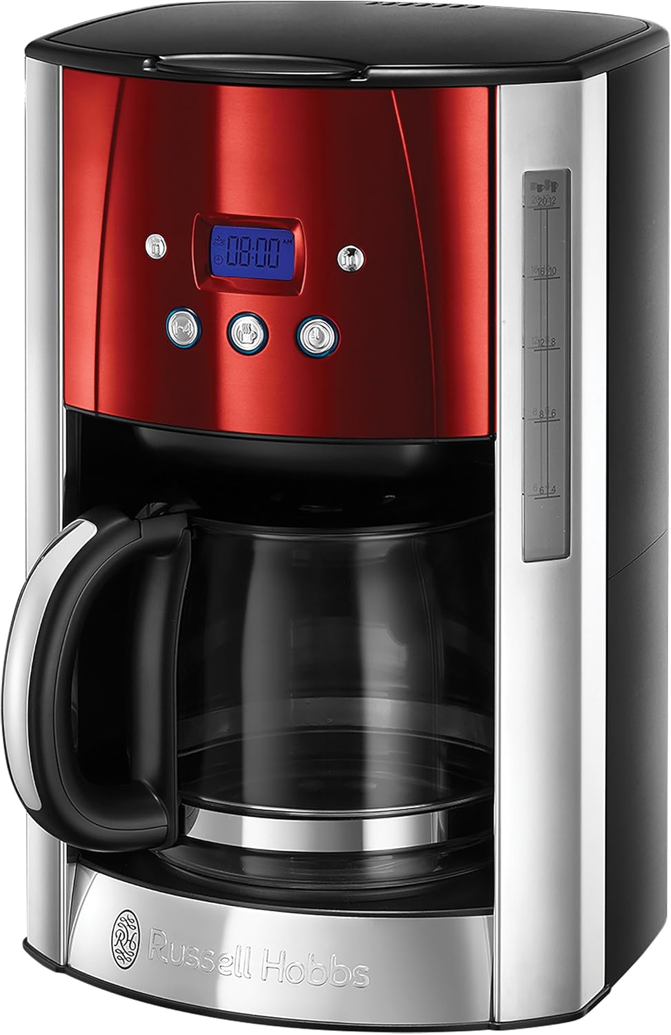 Капельная кофеварка Russell Hobbs стеклянный кувшин, 1,5 л, 1000 Вт, красный, Luna 23240-56