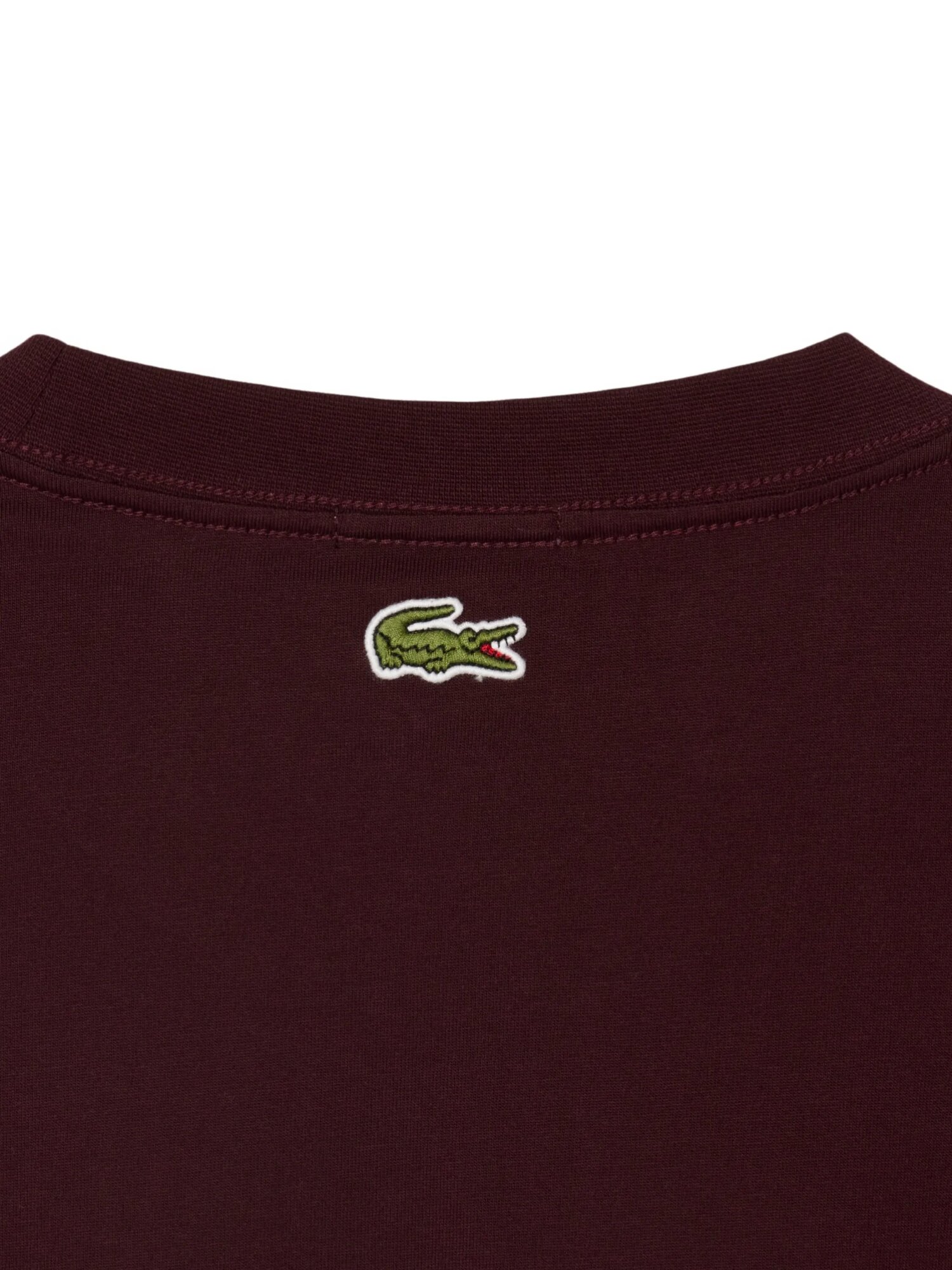 Футболка LACOSTE Logo-patch crew-neck T-shirt, размер M, красный — фото 1