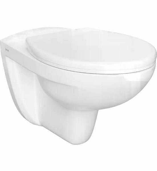 Подвесной унитаз VitrA Normus (Нормус) 6855B003-0101 ободковый Open-Rim белый санитарный фарфор антибактериальное покрытие Hygiene (Хайджн)