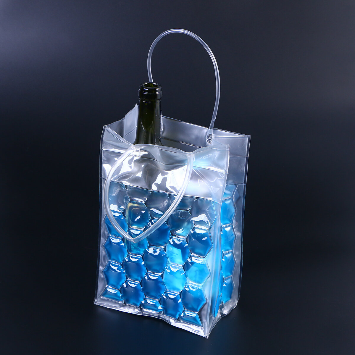 Сумка Для Охлаждения Бутылок 2 Шт 750мл Экологичная PvC Синий 25.00X18.00X3.00Cm