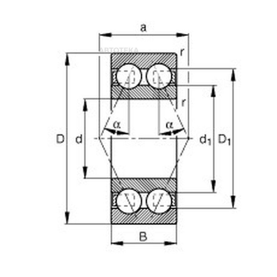 Подшипник универсальный двухрядный GAZelle Next SKF 3306A SKF 3306A