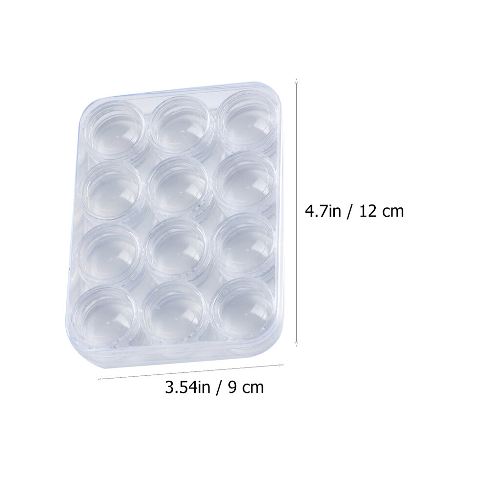 Прозрачные Коробки Для Хранения Ногтевых Аксессуаров 3 Штуки Размер 12x9 Cm