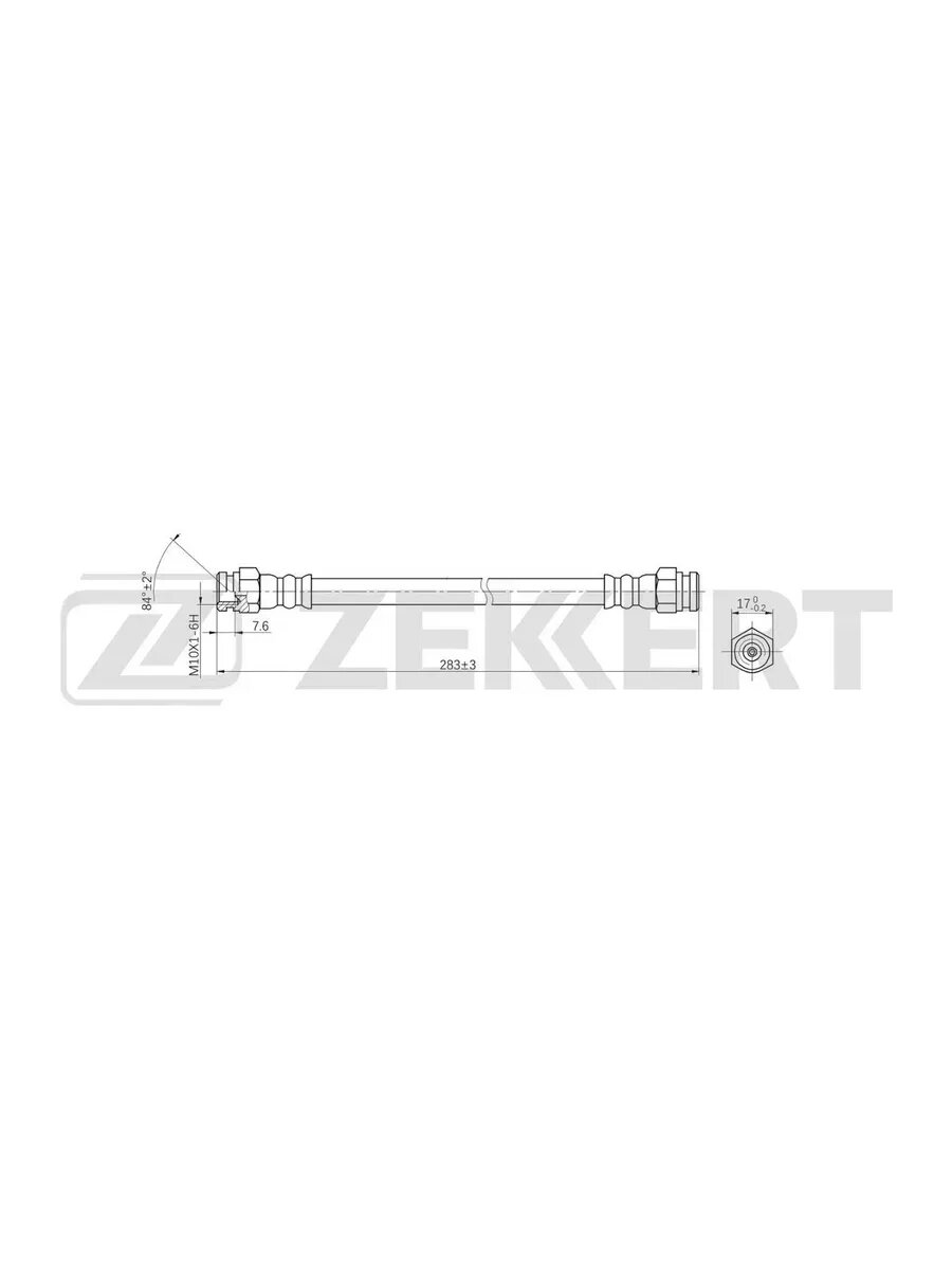 Шланг тормозной задний Mazda 323 626 Premacy Zekkert