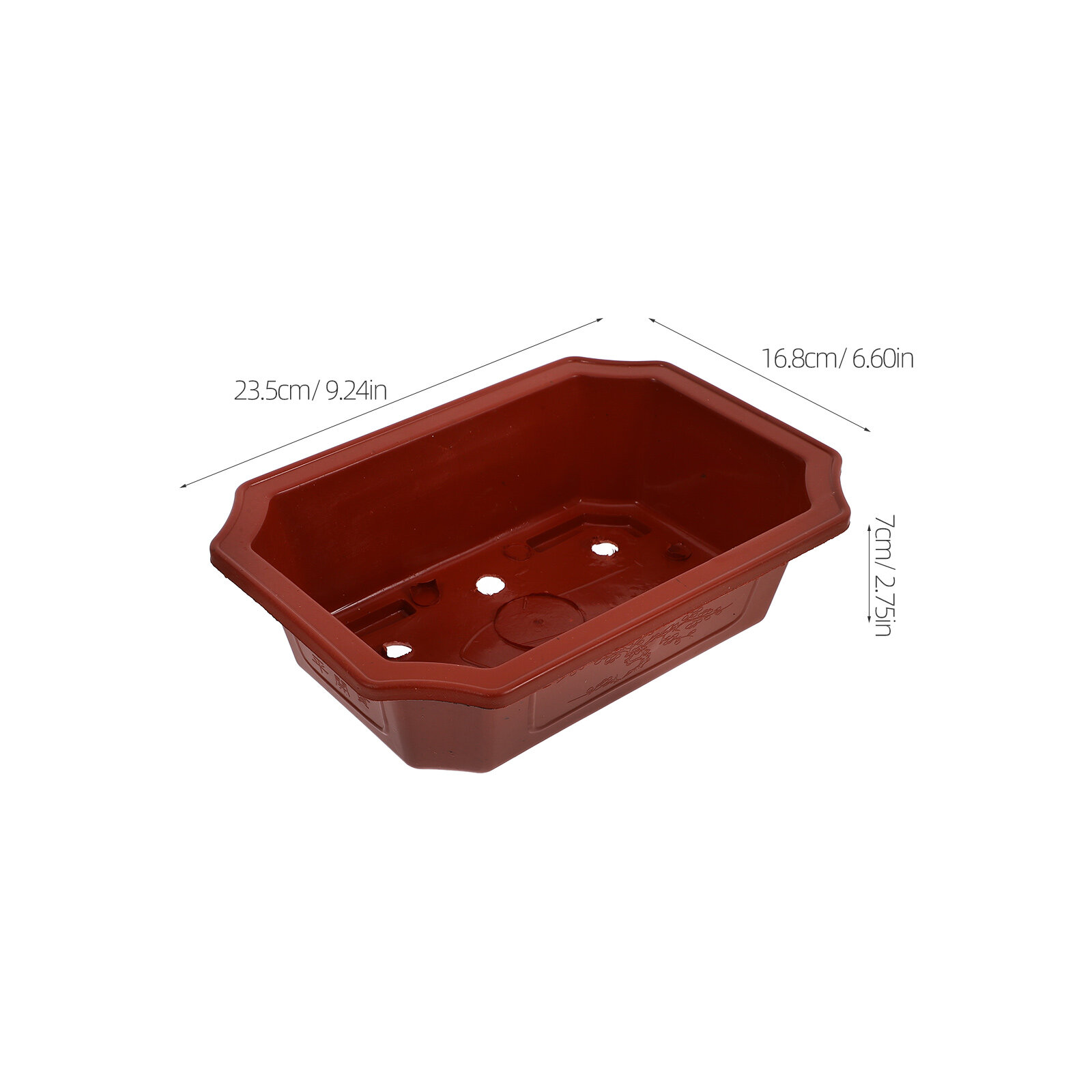 8 Штук Горшки Для Бонсай Из Пластика Для Балкона И Подоконника 23.50X16.80X7.00Cm