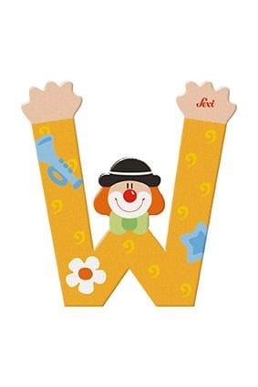 Деревянная буква Sevi W, для детей, коричневый