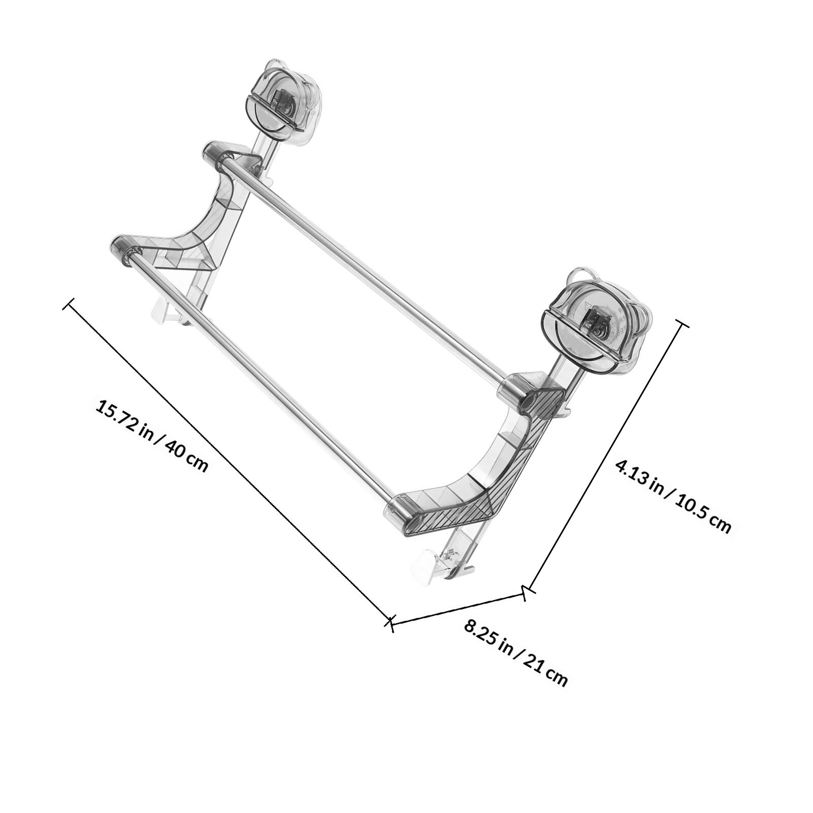 Держатель Полотенец Сuction Cup Для Ванной Комнаты Серый 40.00X21.00X10.50Cm