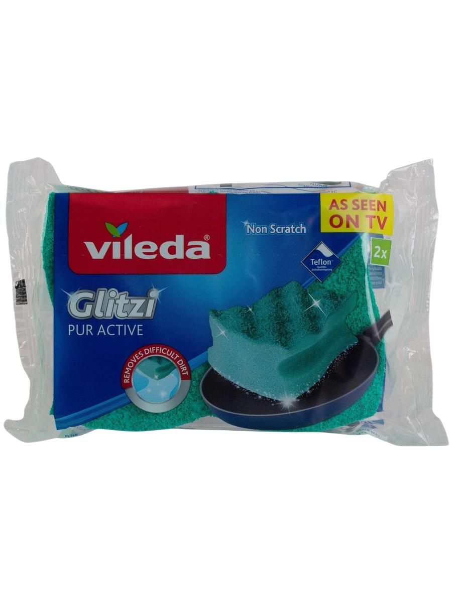 Vileda Губка Pur Active профилированная 9.5х14см, 2шт