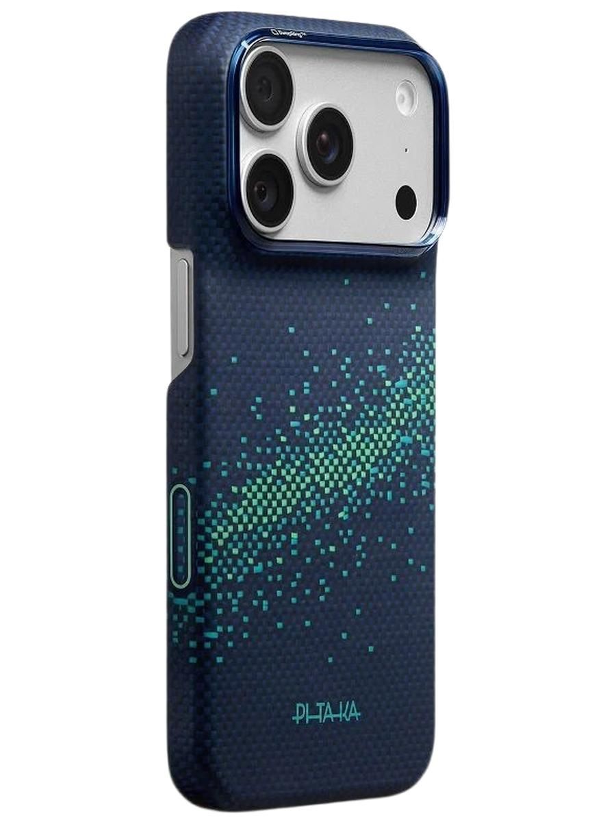 Ультра тонкий чехол PITAKA (Milky Way Galaxy 2.0) (PitaTap) для iPhone 17/18 Pro Max, (Nearfield Blue) Синий