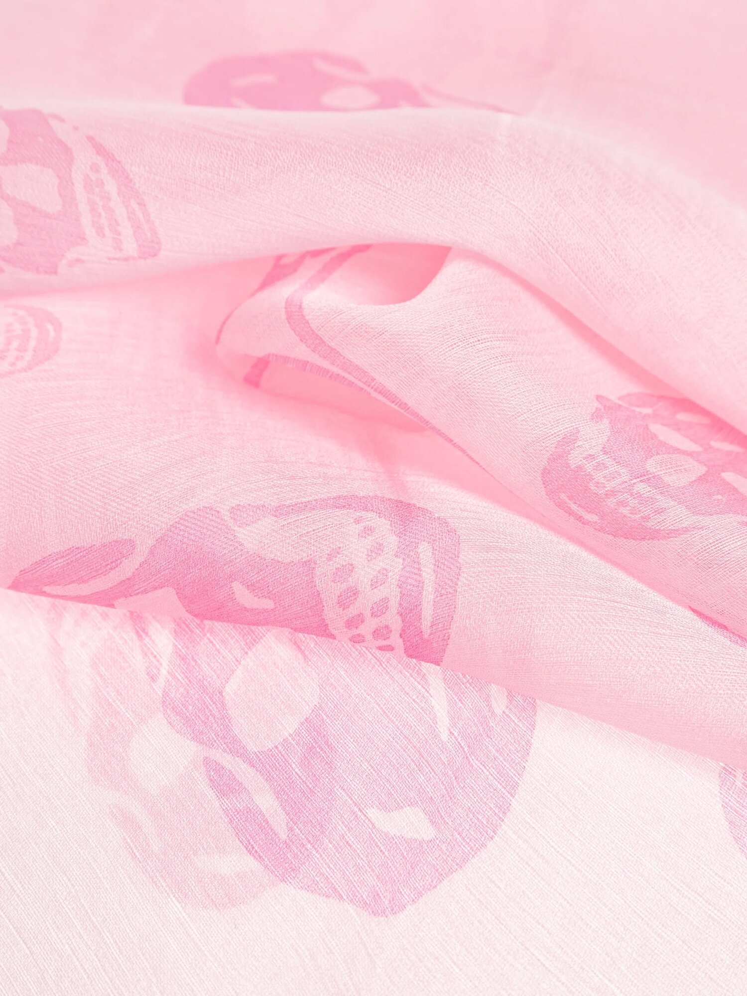 Шарф Alexander McQueen Classic Skull для девочек, coral pink — фото 1