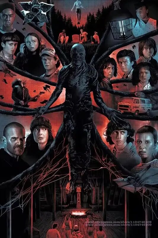 Головоломка 1000 деталей для взрослых, Stranger Things, Странные вещи, сложная головоломка, Деревянные пазлы, Рождественский подарок, идеальный выбор для развлечений в помещении 50x75cm