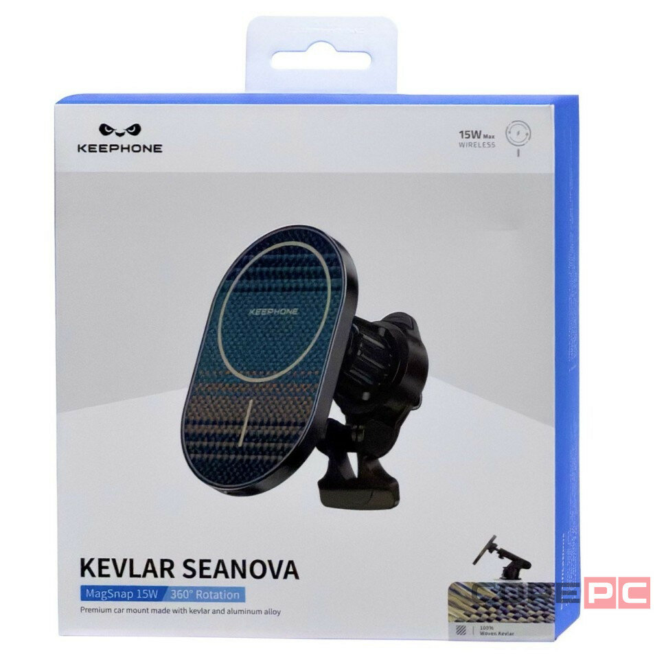 Держатель c беспроводной зарядкой на торпеду/воздуховод Keephone Seanova Moonrise