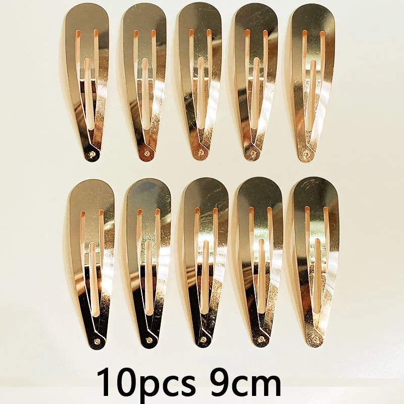 Заколки для волос PjNewesting, набор из 10/20/30 шт, каплевидные, серебристые, 9cm gold 10pcs
