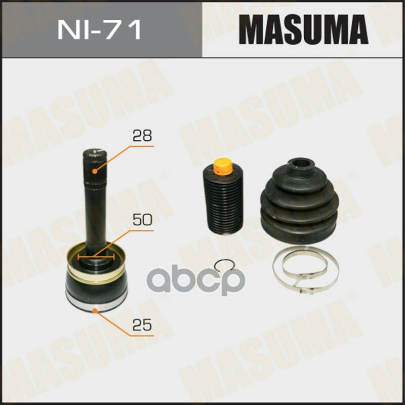 ШРУС пер. привода наруж. NISSAN NP300/Datsun/Elgrand 97-02 Masuma арт. NI-71