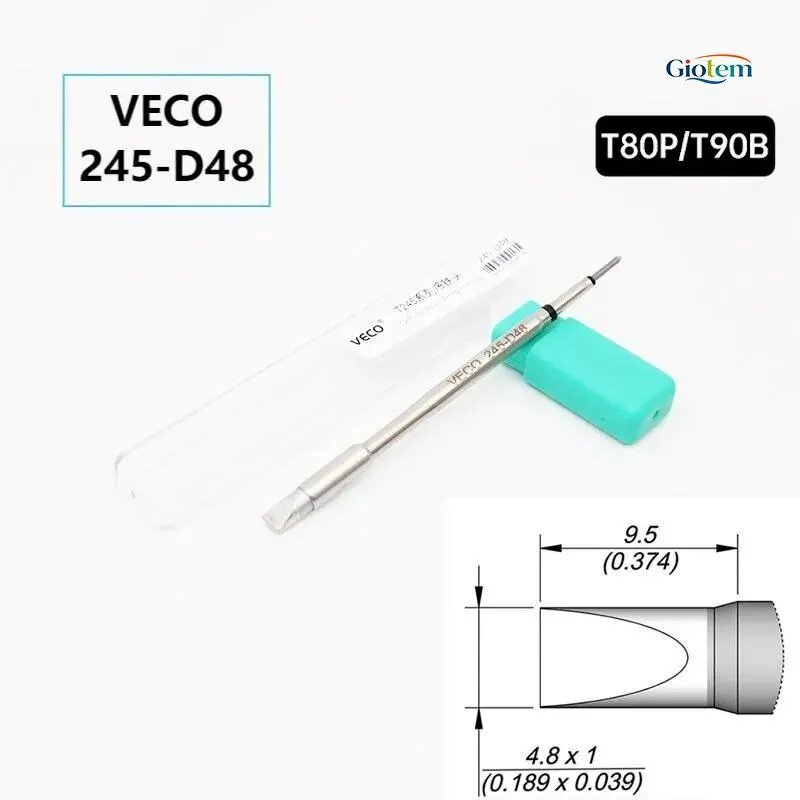 VECO Бессвинцовое паяльное жало C245- D48 Совместимая рукоятка сварочного сопла C245, быстрый нагрев, 1 предметов