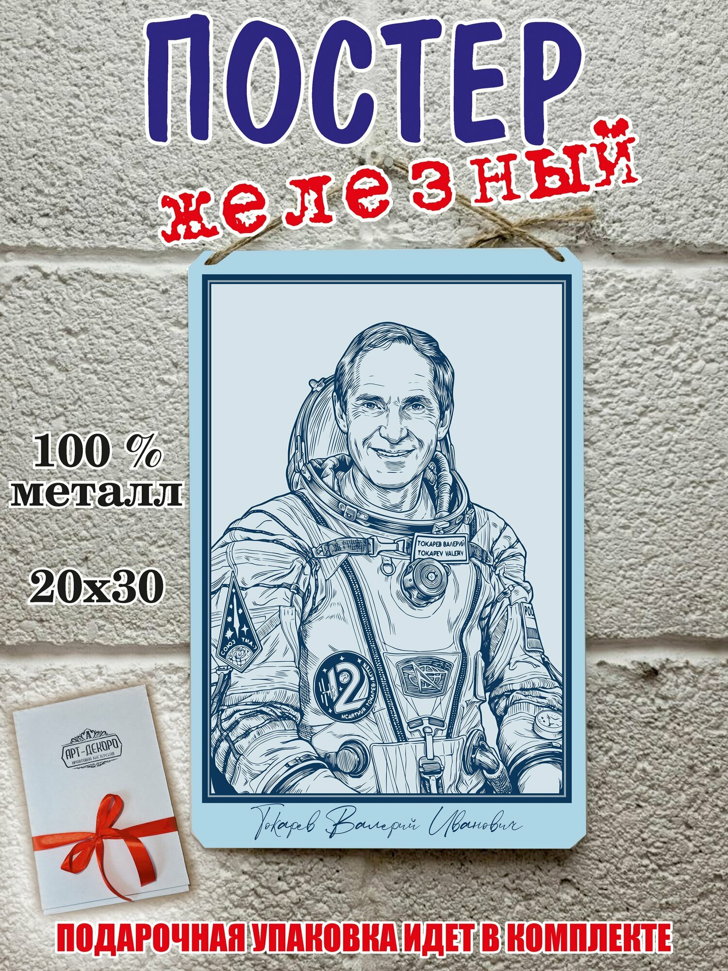 Токарев Валерий портрет железный постер на стену