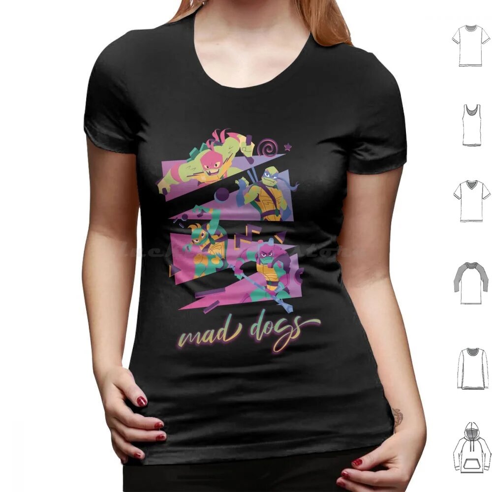 Футболка Mad Dogs 6XL хлопок Rottmnt Turtle M, Черный, W-Tee-Black
