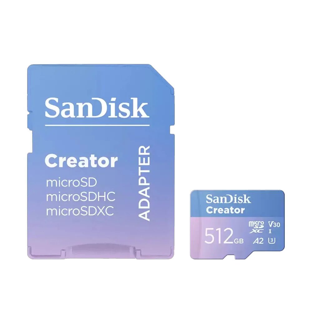 SanDisk microSD Creator Series карта памяти 128/256/512 ГБ/1 ТБ 512GB