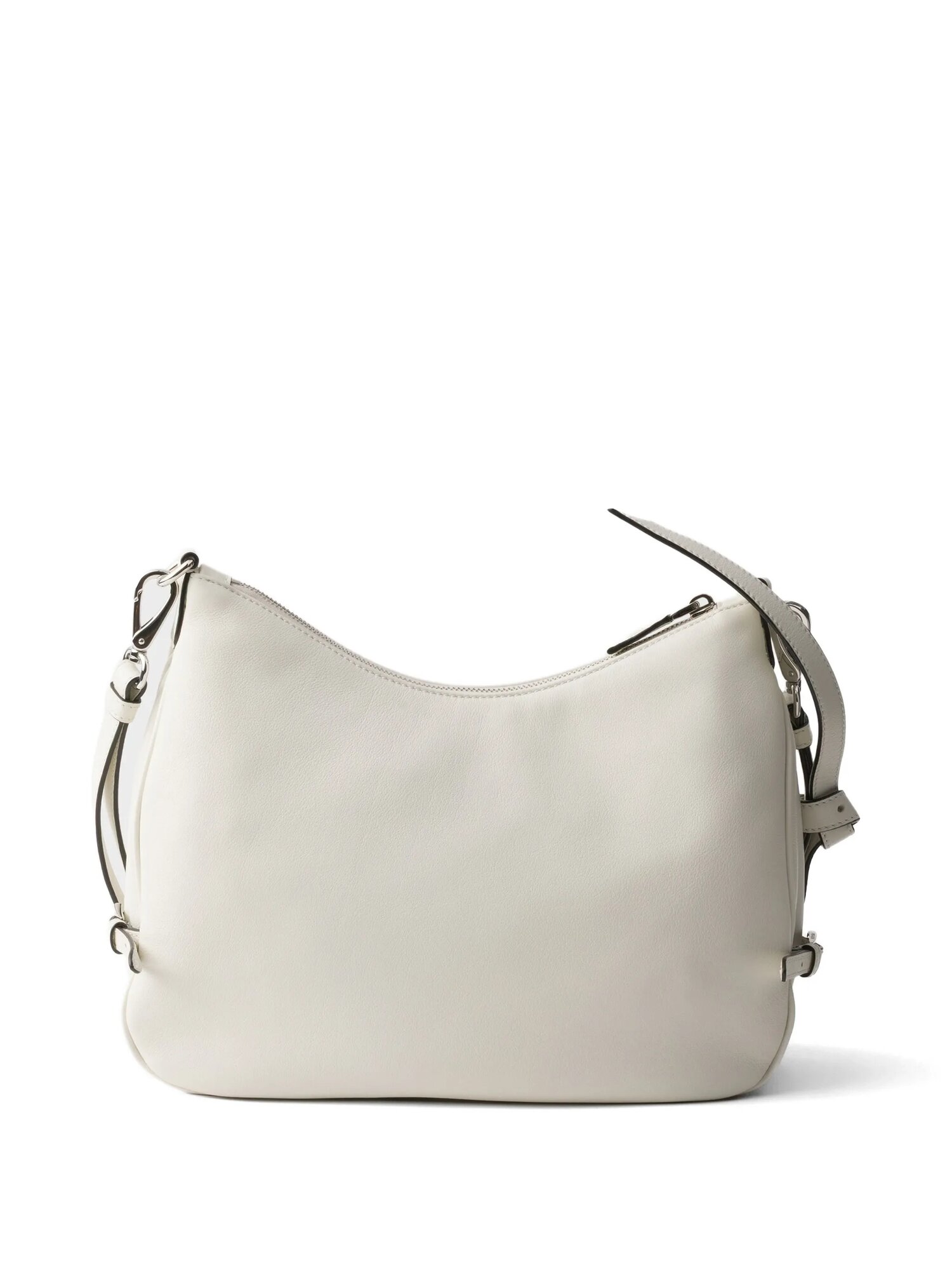 Сумка Prada Fold medium leather bag, white — фото 1