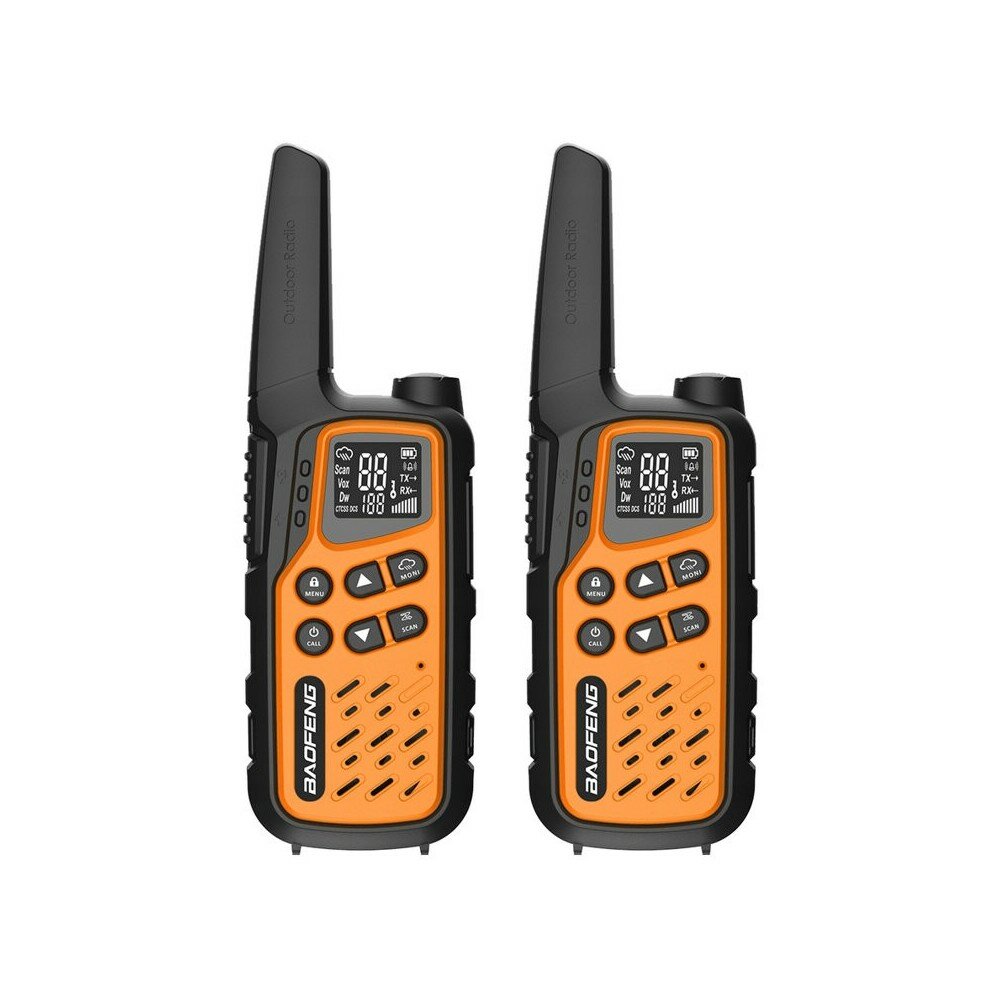 Рация Baofeng T25E, UHF, портативная, радиус действия 10 км, оранжевый