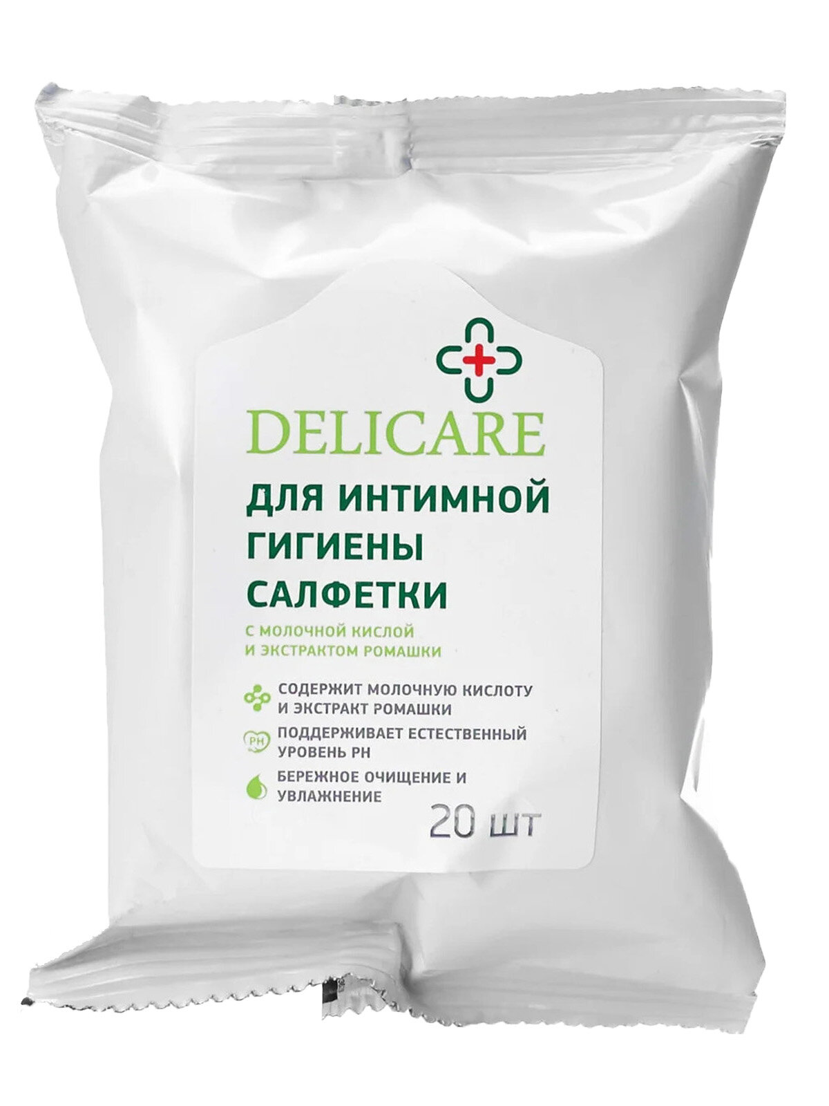 Салфетки влажные для интимной гигиены, с маслом ромашки, 20 шт/уп