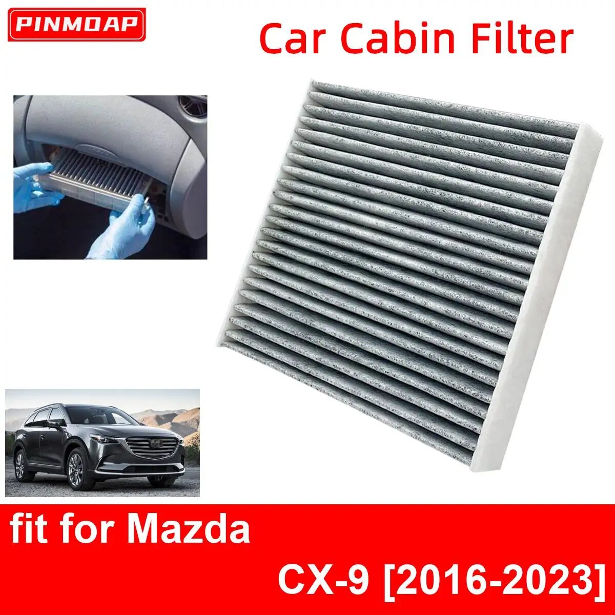 2шт. Салонный фильтр Mazda CX-9 2016-2023, Цвет: 2pcs