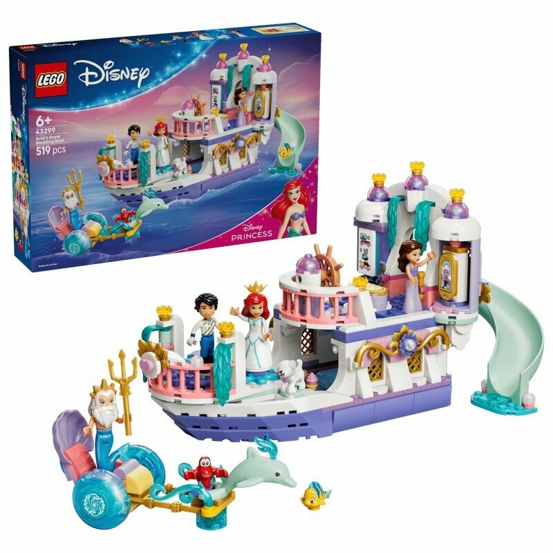 Конструктор LEGO DISNEY - Свадебная лодка Ариэль, 519 эл. - Лего Дисней 43299