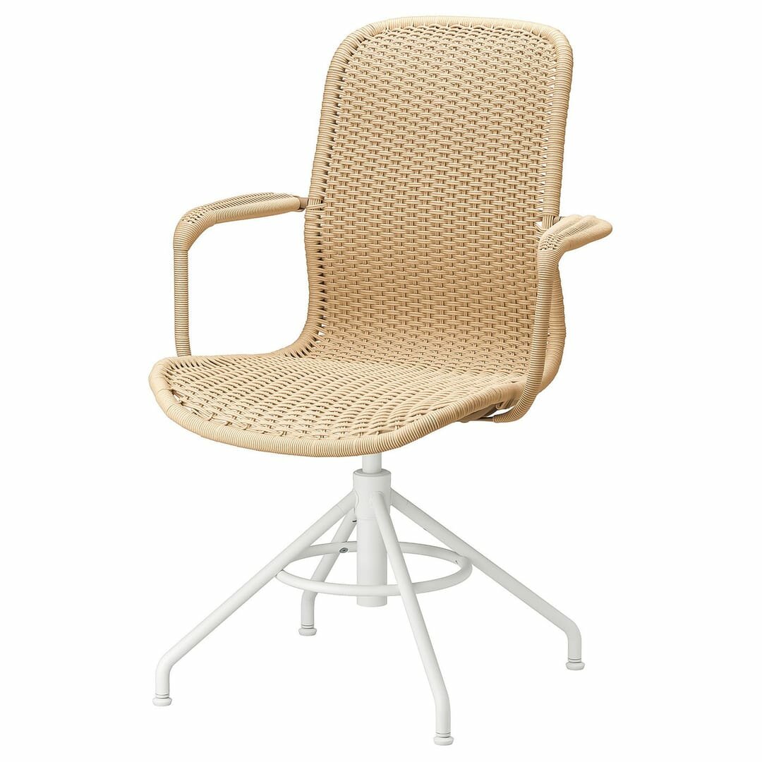Офисное кресло IKEA STIGBYGEL, бежевый/белый 505.564.31