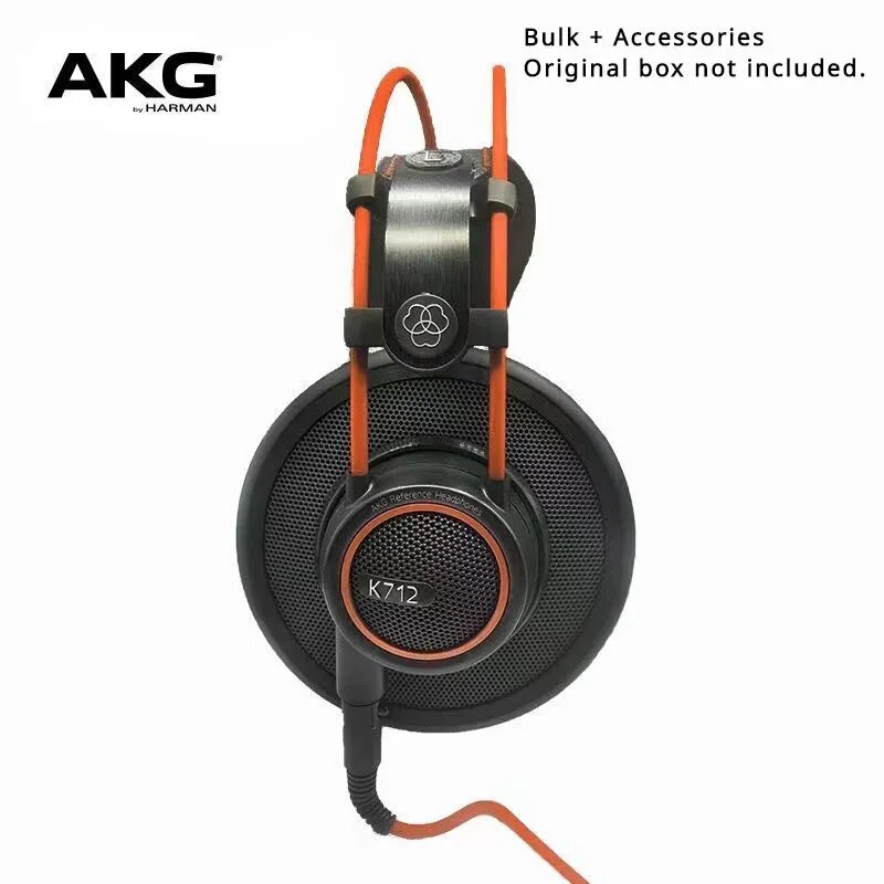AKG Наушники проводные, 3.5 мм, 6.3 мм, черный, оранжевый