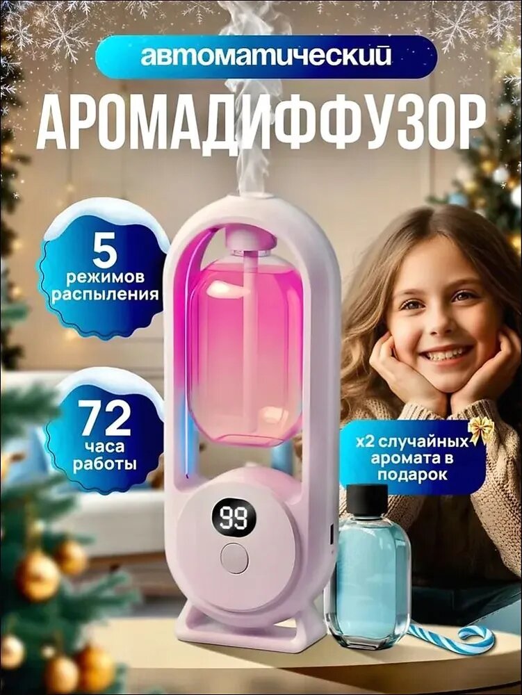 Ароматизатор для дома белый, ароматический диффузор автоматический, ультразвуковой