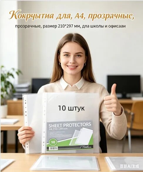Файл A4 10 шт, 180 мкм